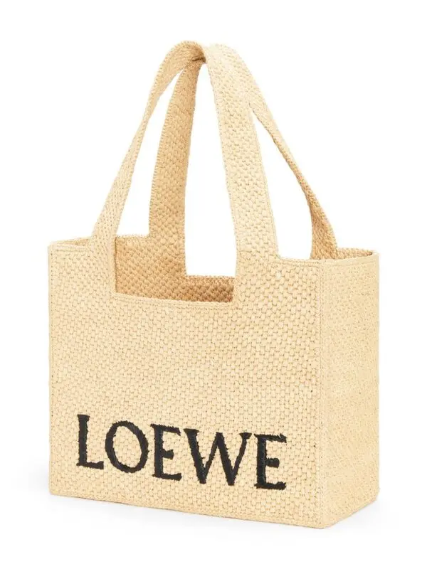 Loewe Font Raffia Tote - Neutrals