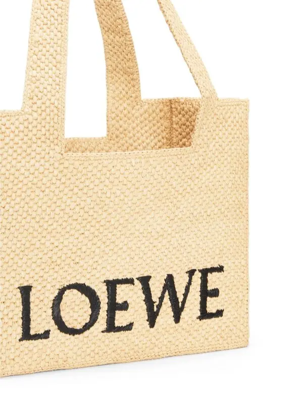Loewe Font Raffia Tote - Neutrals