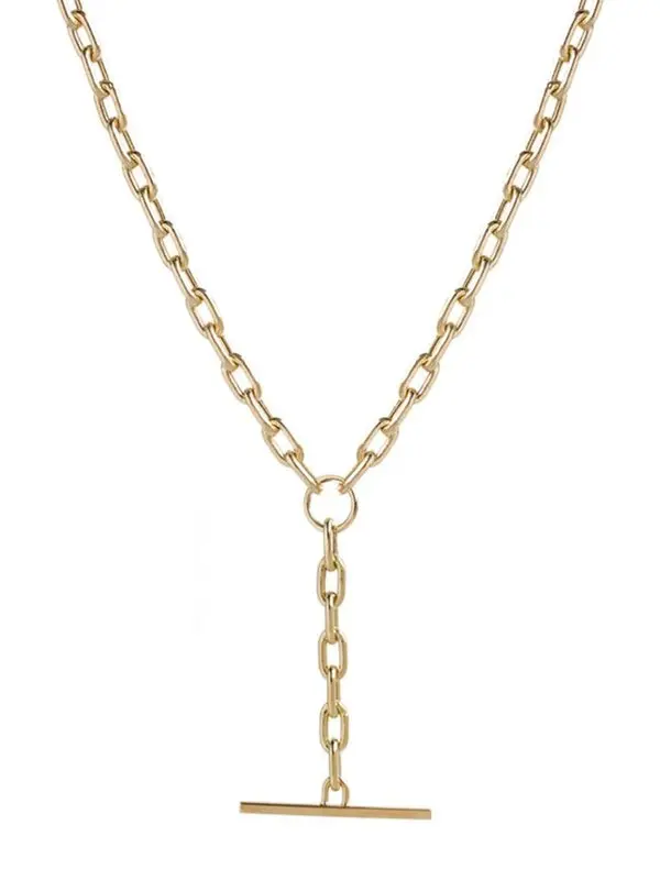 Zoe Chicco 14k Faux Toggle Lariat Necklace - Gold