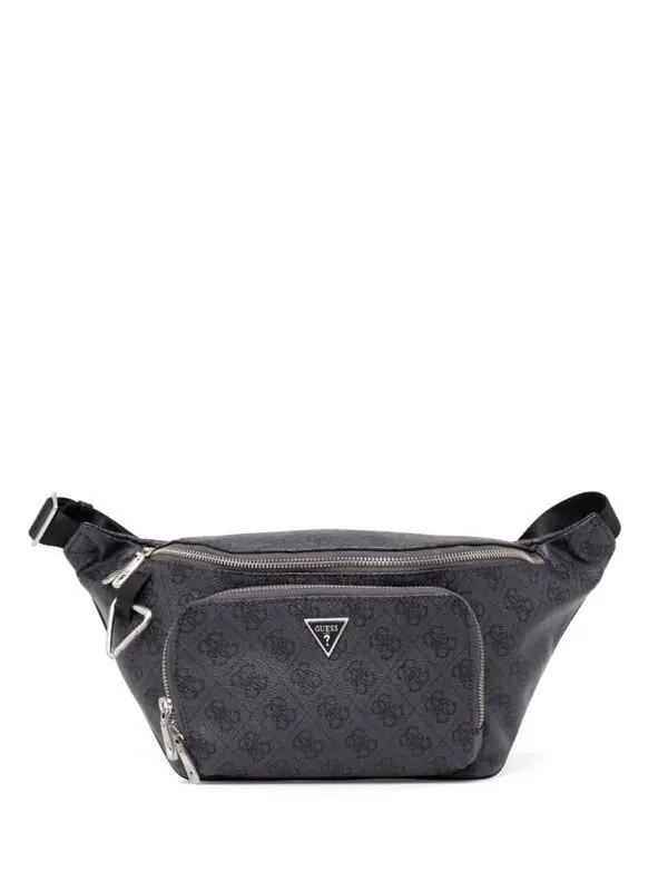 Guess Monogram Logo Belt Bag - Grey