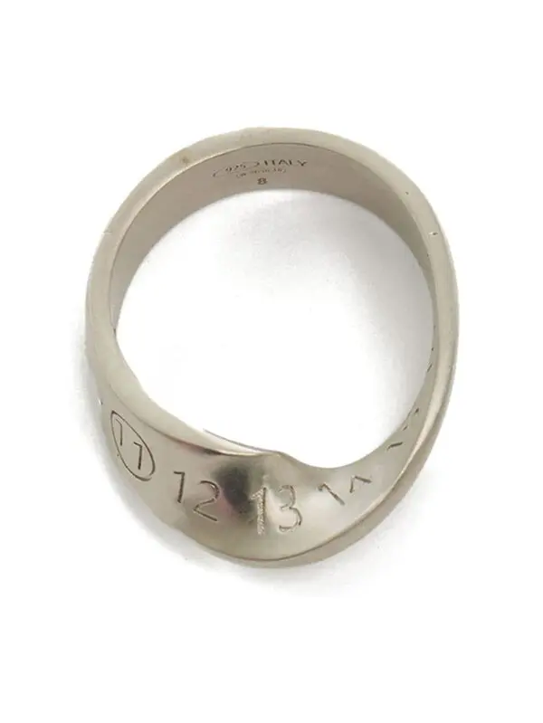 MAISON MARGIELA Numbers-motif Twisted Ring - Silver