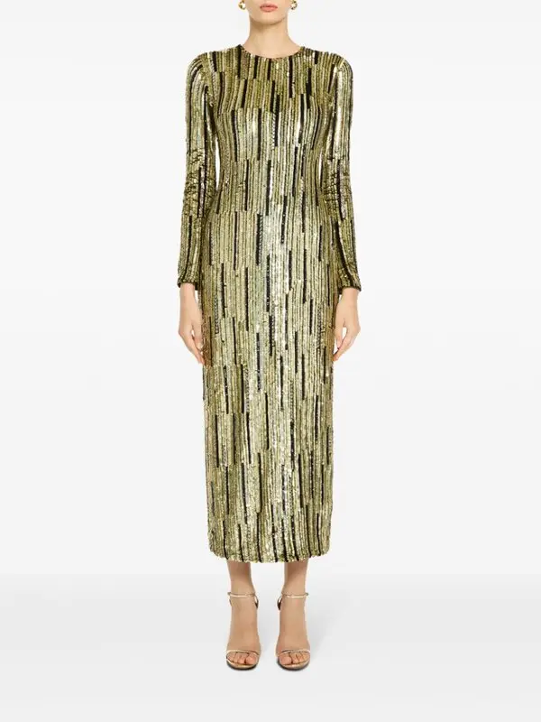 ILTA Nola Embellished Evening Dress - Gold