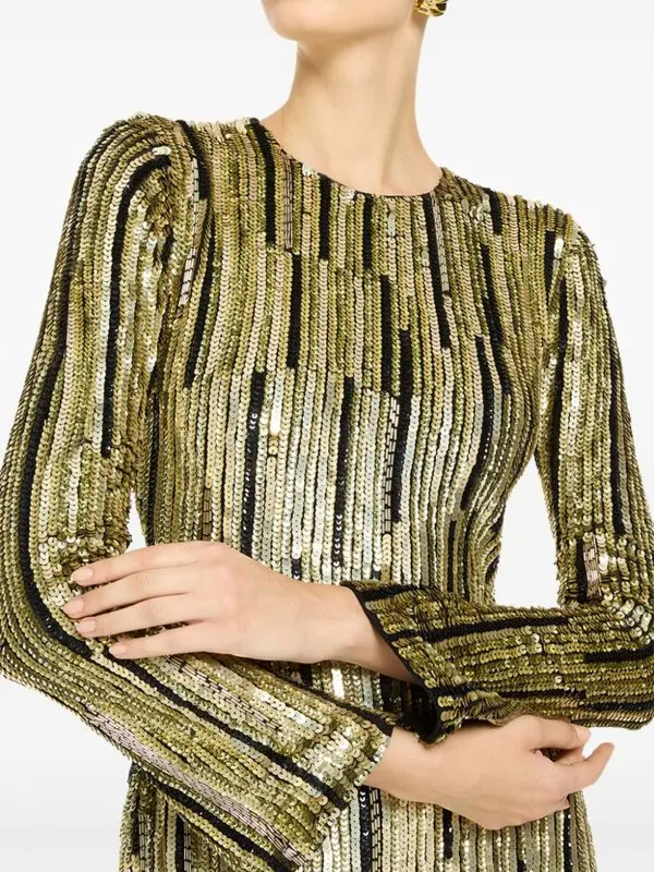 ILTA Nola Embellished Evening Dress - Gold
