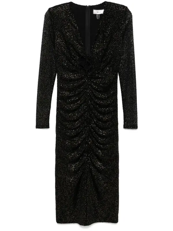 knee length dresses for ladies Navy Ribbed Knit Fitted Maternity Midi Sweater Dress main image 0