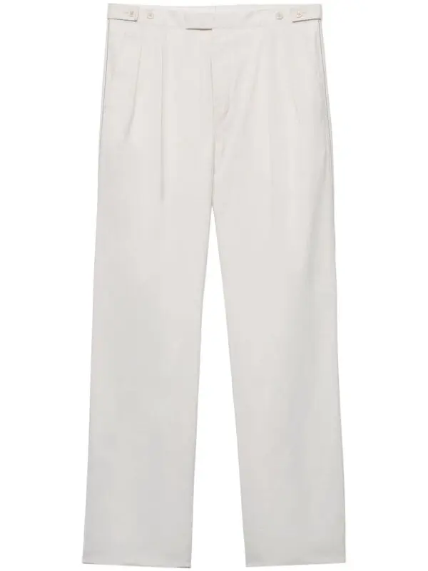 Prada Wide-leg Cotton Trousers