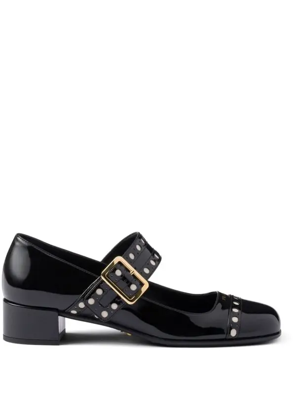 Prada 35mm Leather Mary Jane Pumps