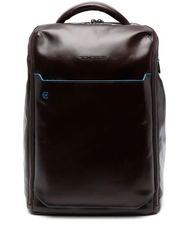 PIQUADRO Leather Backpack - Brown
