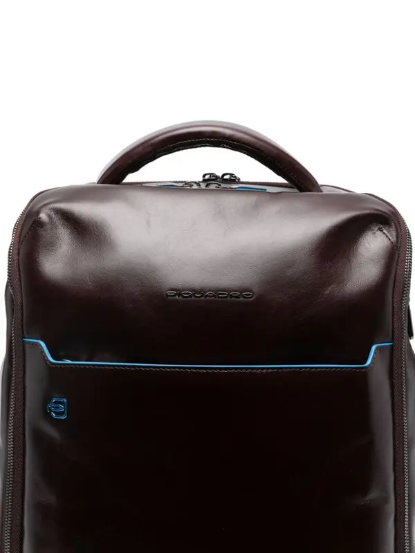 PIQUADRO Leather Backpack - Brown