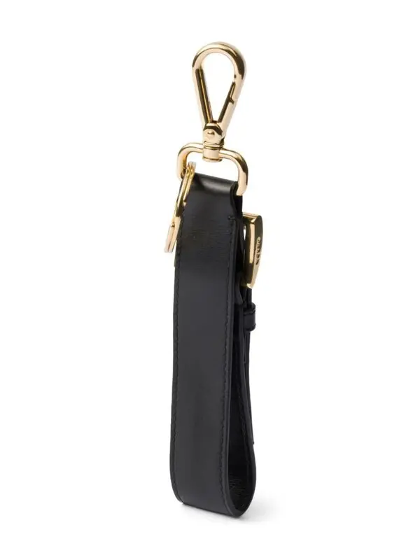 Prada Leather Keyring - Black