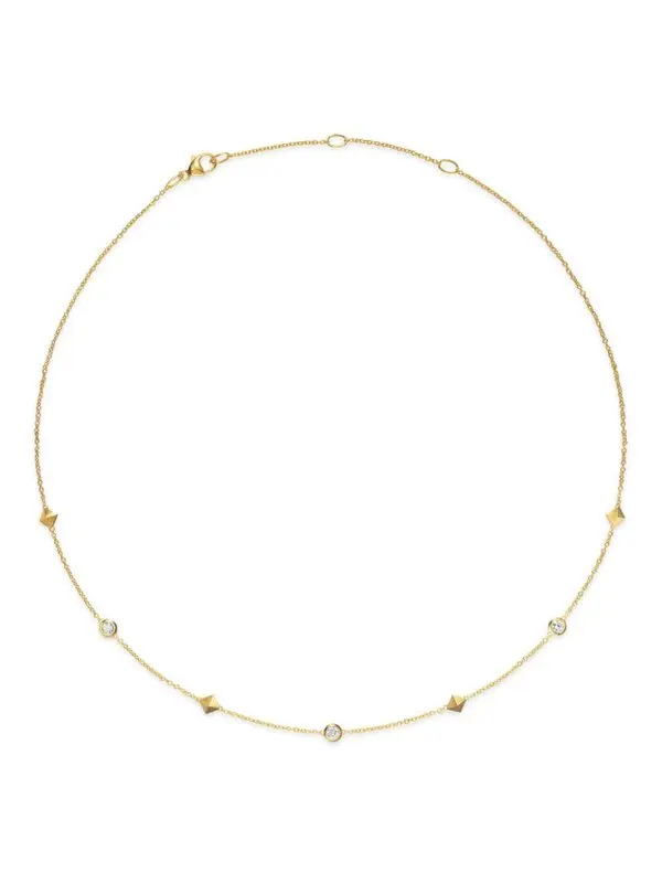 David Yurman 18kt Yellow Renaissance Station Diamond Necklace - Gold