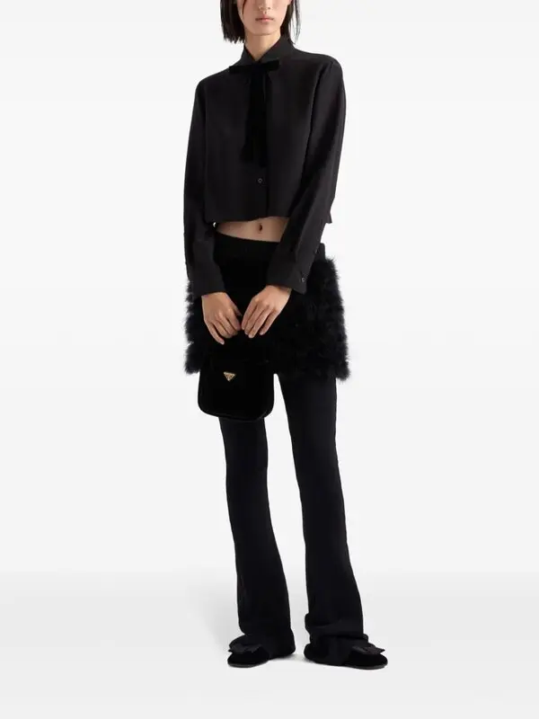 Prada Bow-detail Shirt - Black