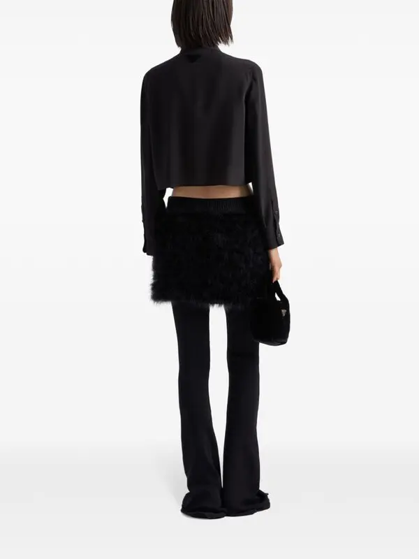 Prada Bow-detail Shirt - Black