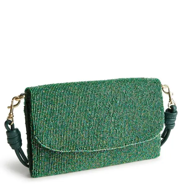 VERA BRADLEY Wildwood Wallet Crossbody In Land Of Oz Beads - Green