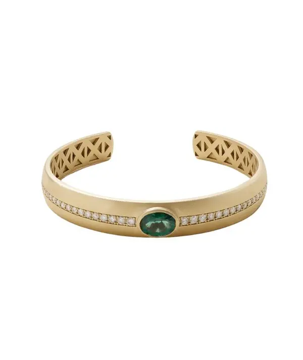 Jacquie Aiche 14-karat Tourmaline And Diamond Cuff