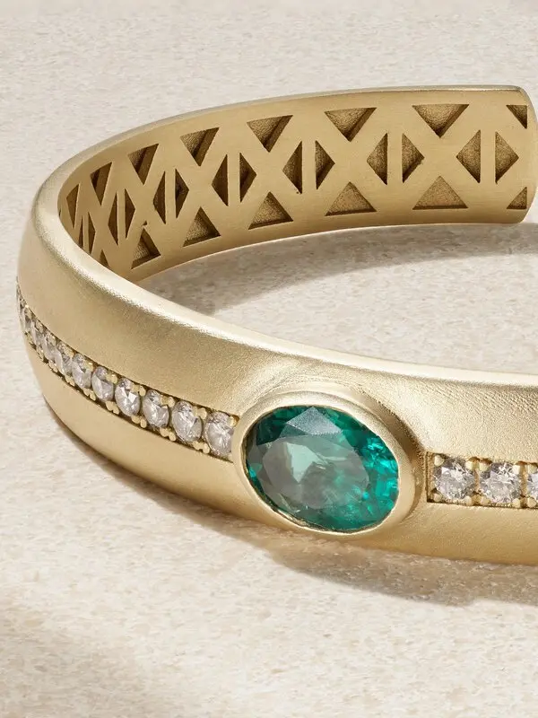 Jacquie Aiche 14-karat Tourmaline And Diamond Cuff