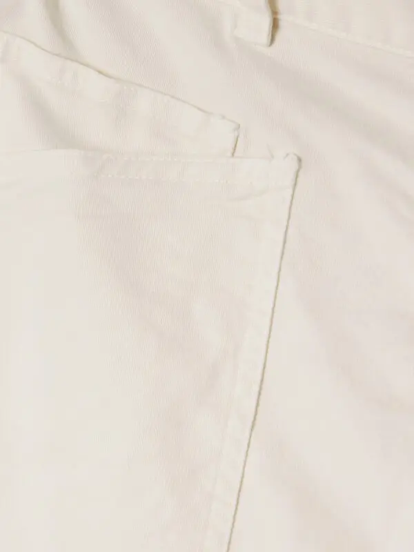 NILI LOTAN Shon Cotton-blend Twill Barrel-leg Pants - Neutrals
