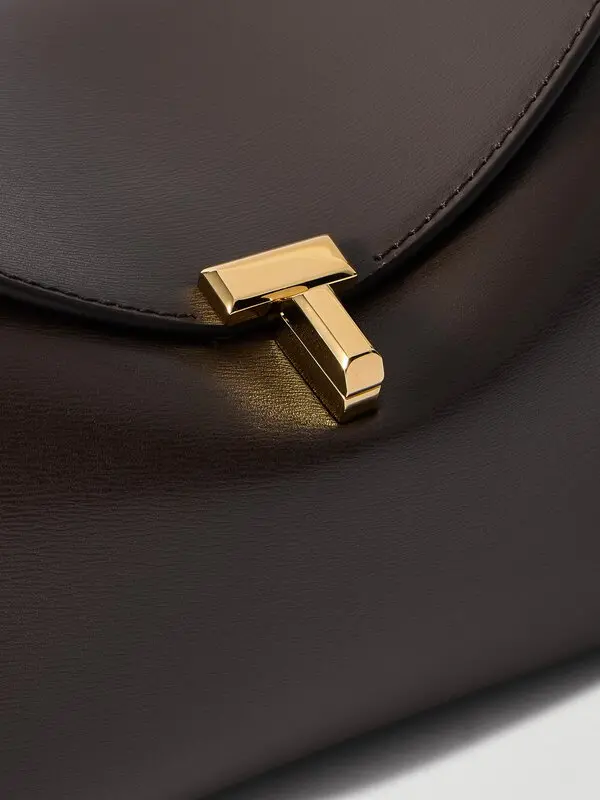 TOTÊME - T-Lock Textured-Leather Clutch