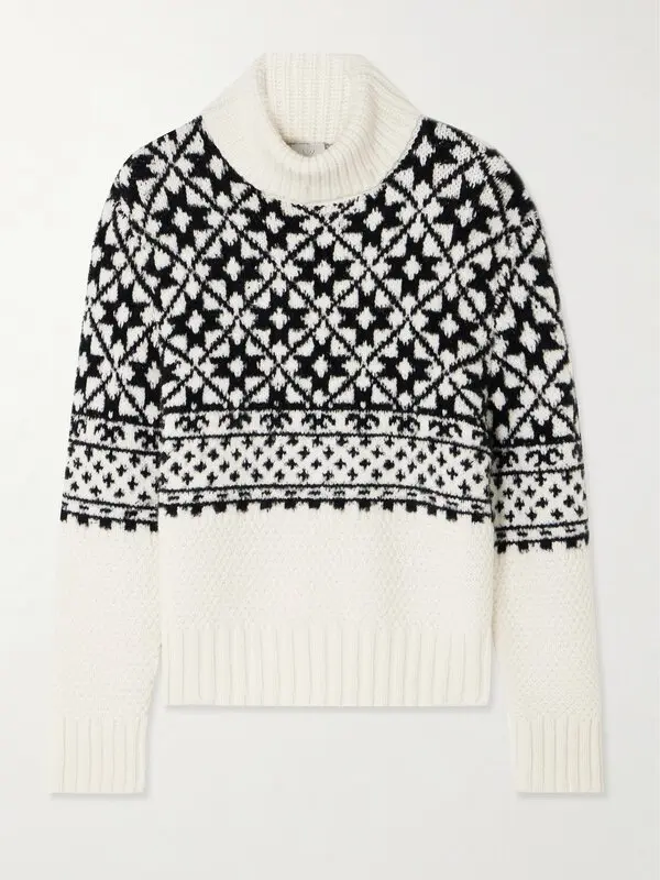 Buy Bogner Nadia Fair Isle Wool-blend Turtleneck Sweater Off