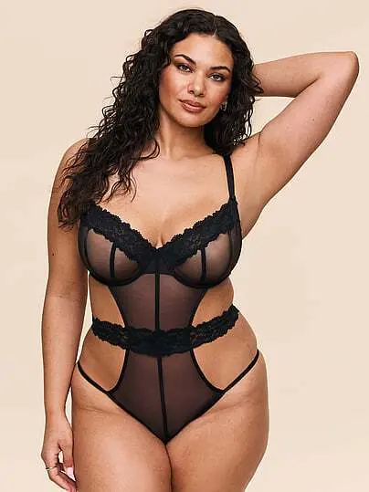 Victoria's Secret Adore Me Sawyer Bodysuit - Black