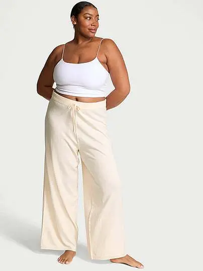 Victoria's Secret Luxe Crème Knit Lounge Pants