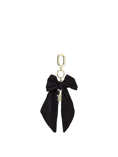 Victoria's Secret Faux Leather Starfish Charm Keychain - Black