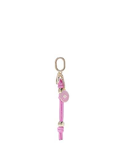 Victoria's Secret Faux Leather Starfish Charm Keychain - Pink
