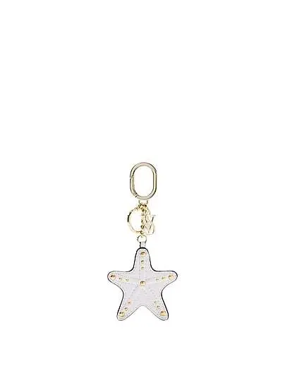 Victoria's Secret Bag Charm Keychain - White,ivory