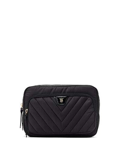 Victoria's Secret Quilted Makeup Pouch - Black