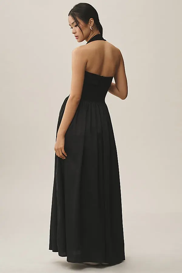 Delfi Collective Megan Halter Maxi Dress In Black - 50% Off | Editorialist