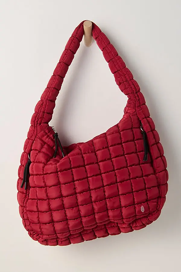 Free People Quilted Carryall Bag - Brick