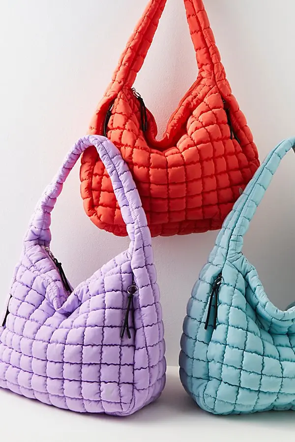 Free People Quilted Carryall Bag - Lilac