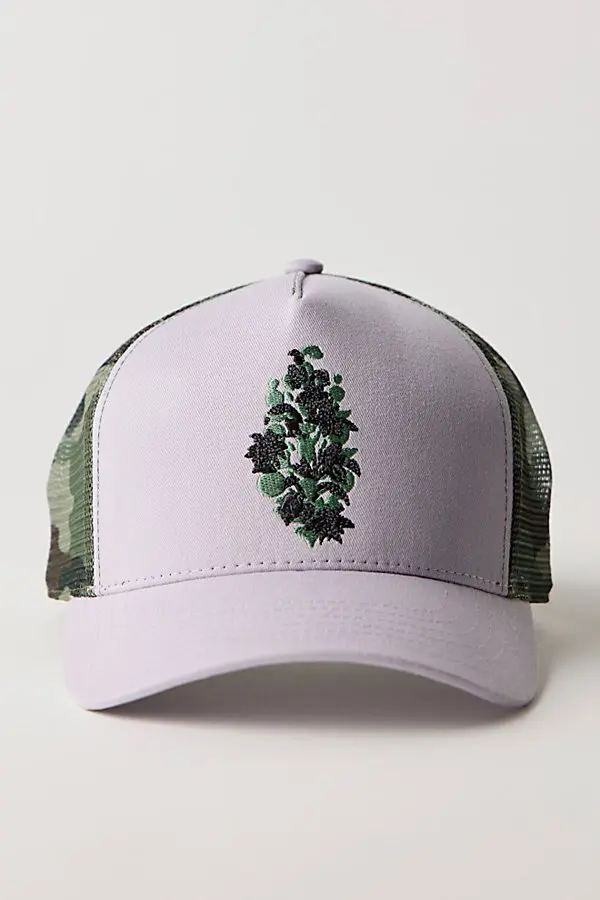 Free People Petal To The Metal Trucker Cap - Azalea Camo