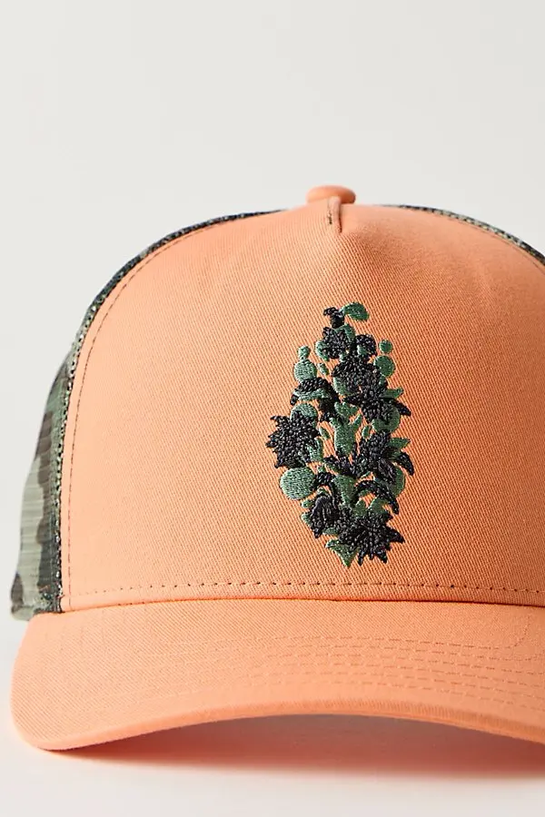 Free People Petal To The Metal Trucker Cap - Tiger Lily  display picture 3