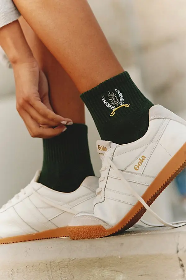 Free People Crest Buti Socks - Forest Green