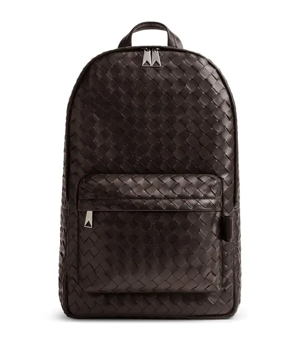 Bottega Veneta Calfskin Intrecciato Backpack - Brown