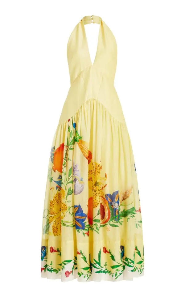 ALEMAIS Dahlia Linen-blend Gown