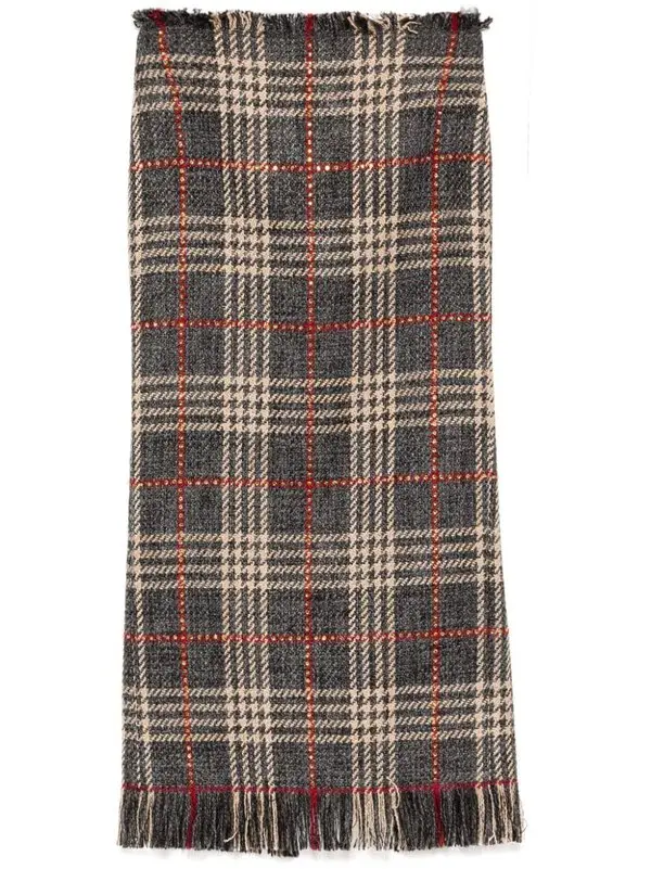Giuseppe Di Morabito Tartan-print Midi Skirt