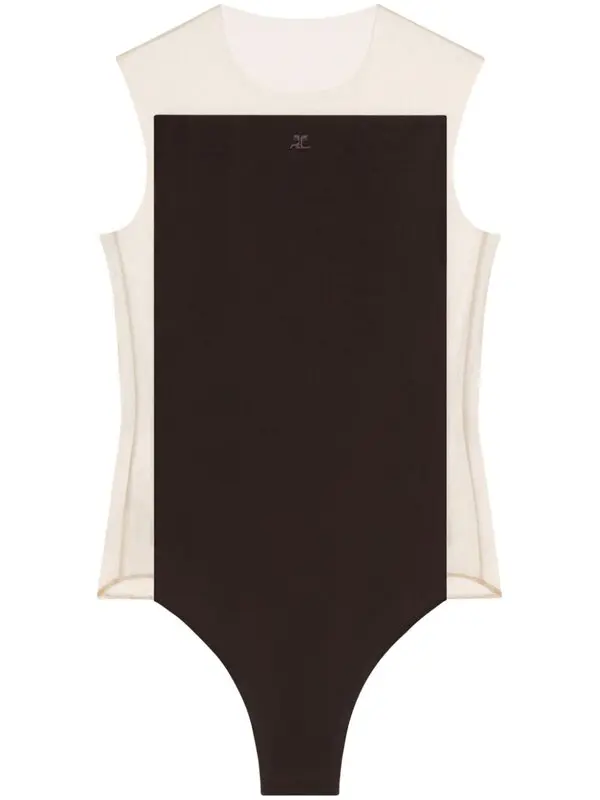 COURREGES Illusion Bodysuit - Brown
