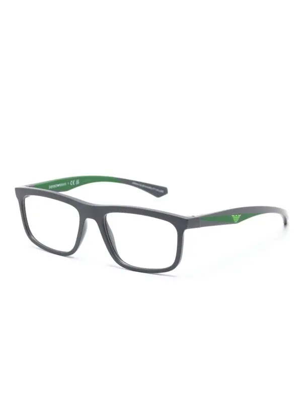Emporio Armani Rectangle-frame Glasses - Grey