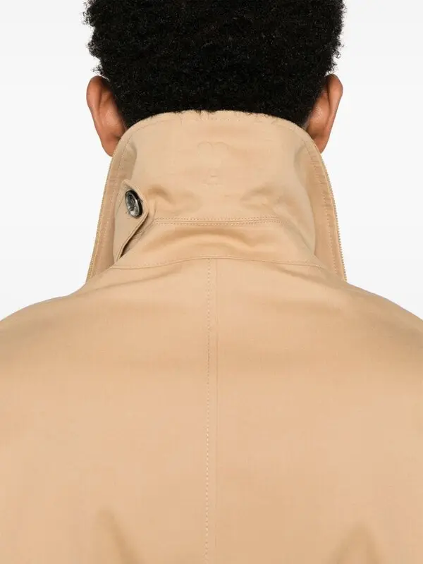 AMI Paris Belted Long Coat - Neutrals