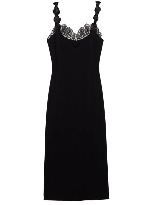 Prada Interlock Crêpe Midi Dress