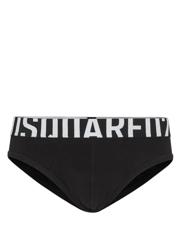 Dsquared2 Logo-waistband Briefs - Black
