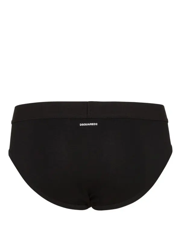 Dsquared2 Icon Logo-patch Briefs - Black