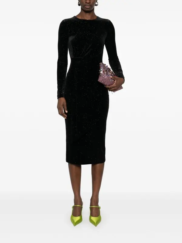 NISSA Velvet Midi Dress