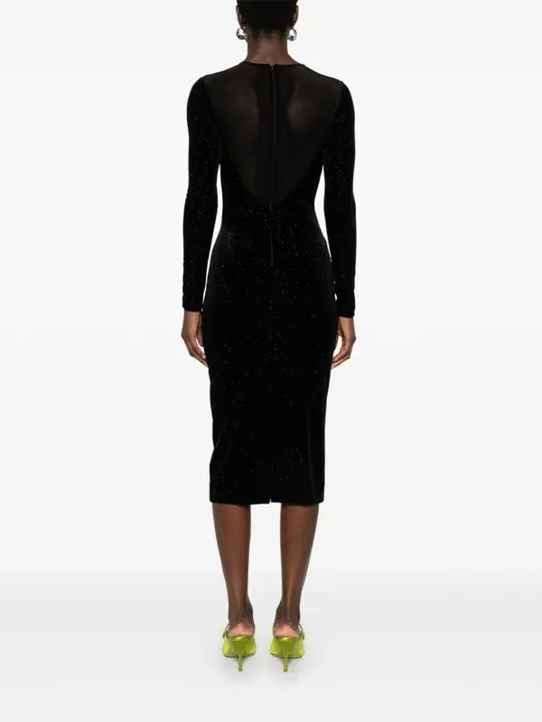 NISSA Velvet Midi Dress
