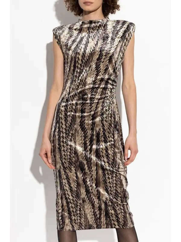 Diane Von Furstenberg Abstract-pattern Midi Dress