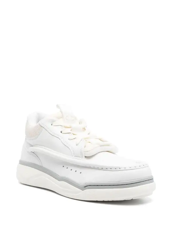 Valentino Garavani Vlogo Leather Sneakers - White
