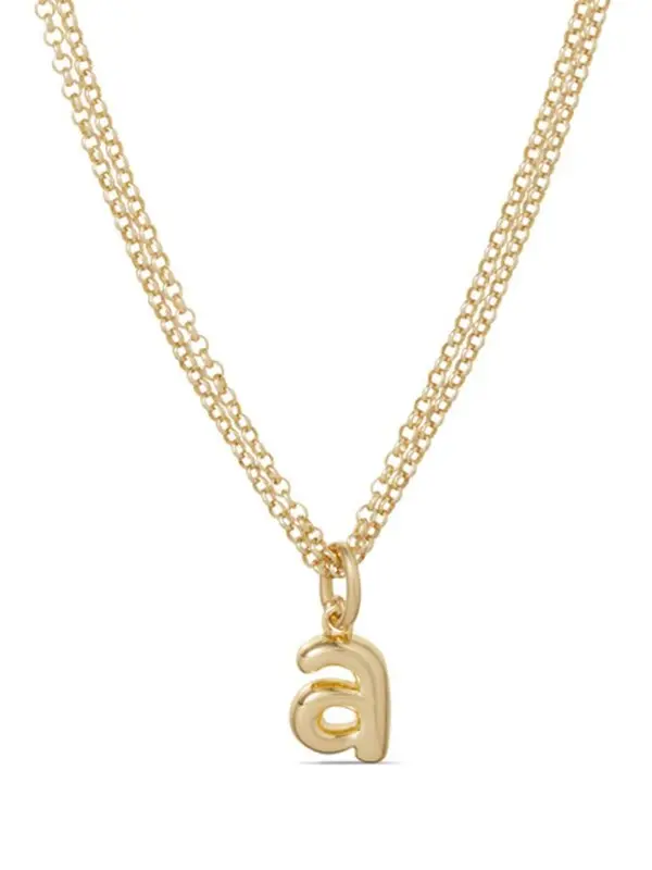 ROXANNE ASSOULIN The Puffy Initial Necklace - Gold