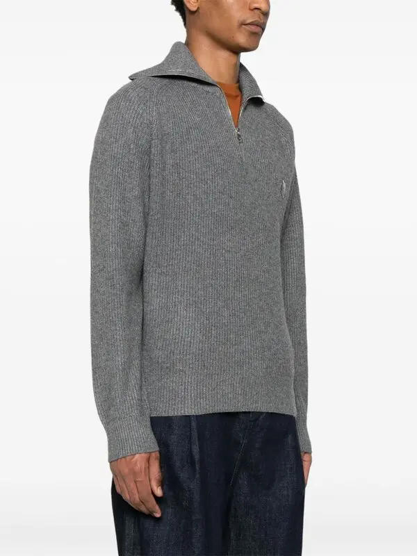 Maison Kitsuné Bold Fox Head-patch Ribbed Sweater