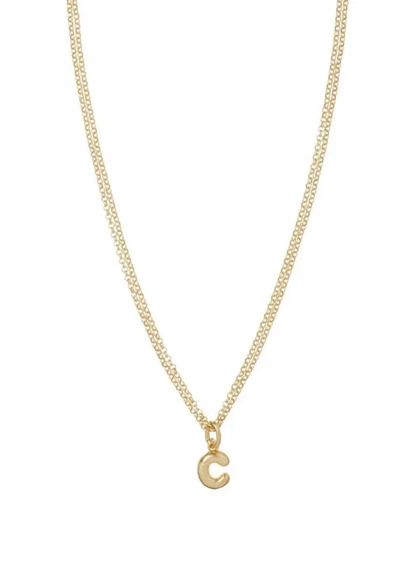 ROXANNE ASSOULIN Puffy Initial Necklace - Gold